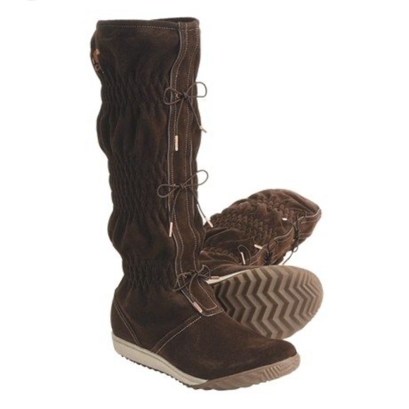 Sorel | Shoes | New Sorel Firenzy Brown Suede Scrunch Tie Tall Boots ...